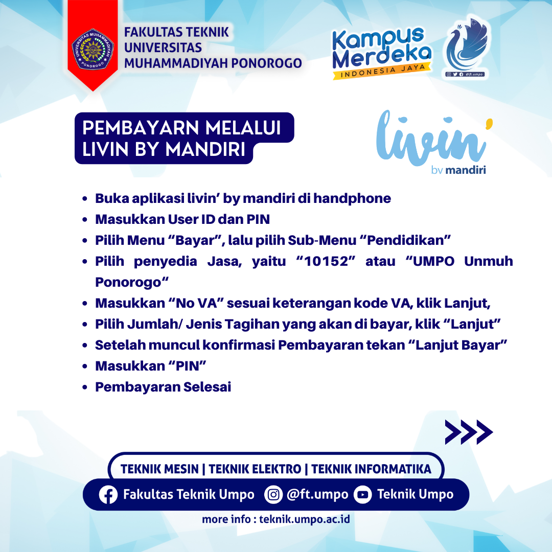 TATA CARA PEMBAYARAN TANGGUNGAN AKADEMIK FT UMPO